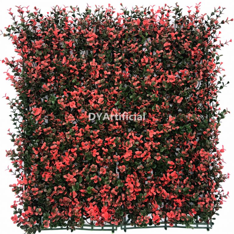 Red Color Money Leaf Boxwood Panel - DYArtificial