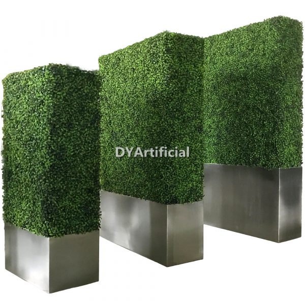 Artificial Boxwood Hedge with Stainless Steel Frame - DYArtificial