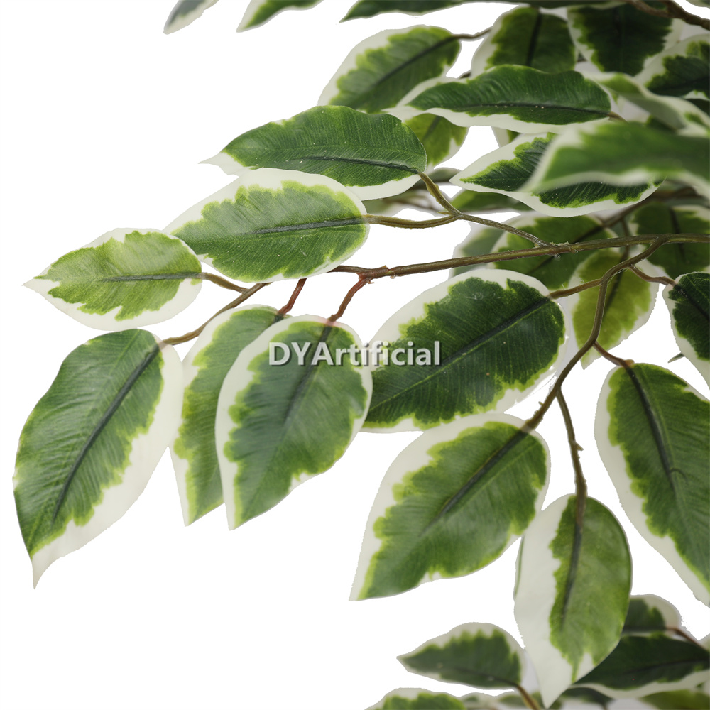 180CM Height Ficus Tree White Green Indoor - DYArtificial
