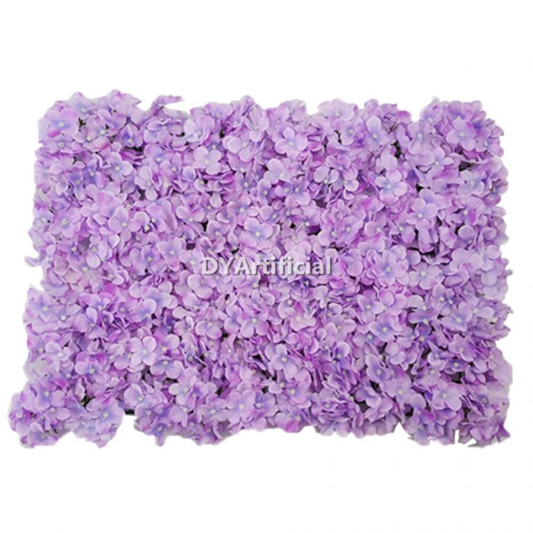 44x44CM Artificial Hydrangea Flower Wall Panel Dark Purple - DYArtificial