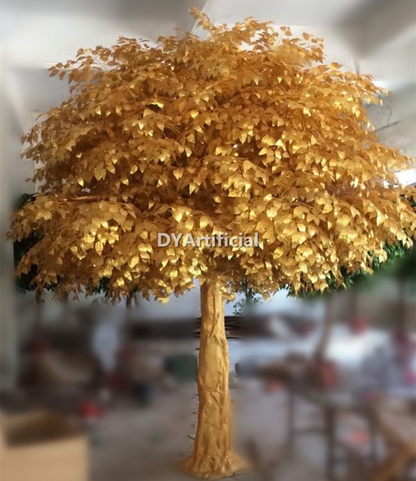 Customized Artificial Golden Ficus Tree - DYArtificial®