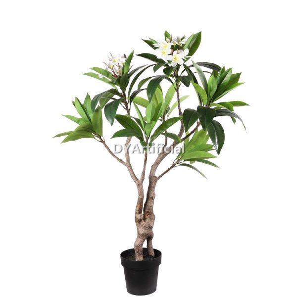 130CM Height Artificial Frangipani Tree White Flowers Indoor ...