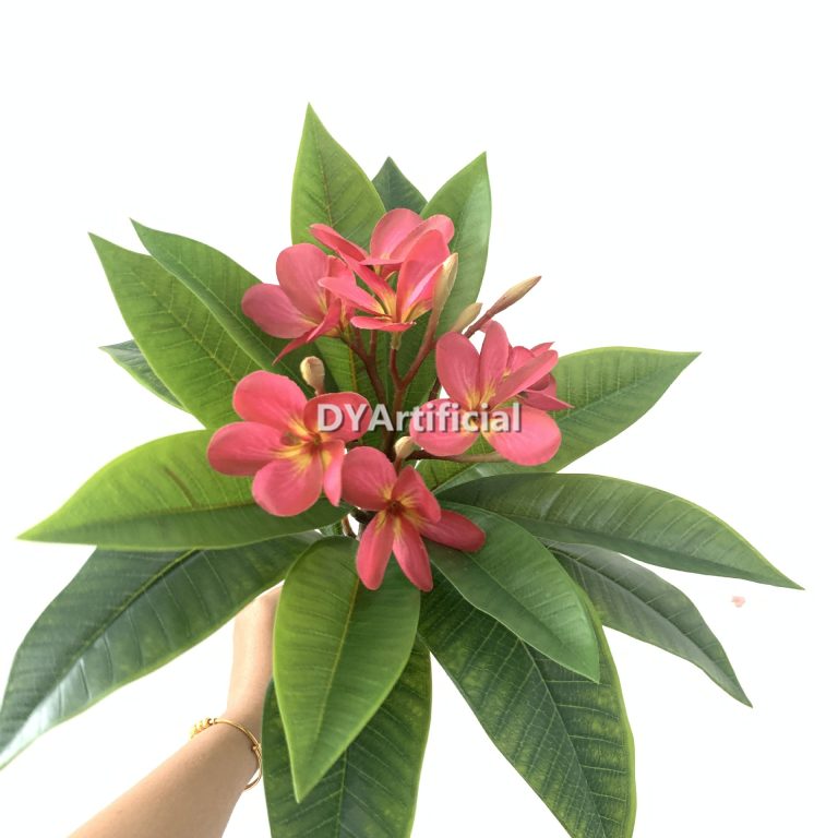 230CM Height Artificial Frangipani Tree Pink Flowers Indoor - DYArtificial®